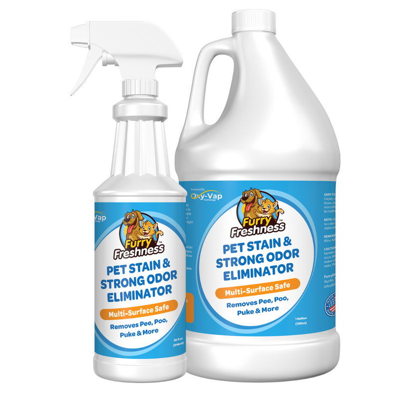 FurryFreshness Premium Stain and Smell Remover for Dogs and Cats!