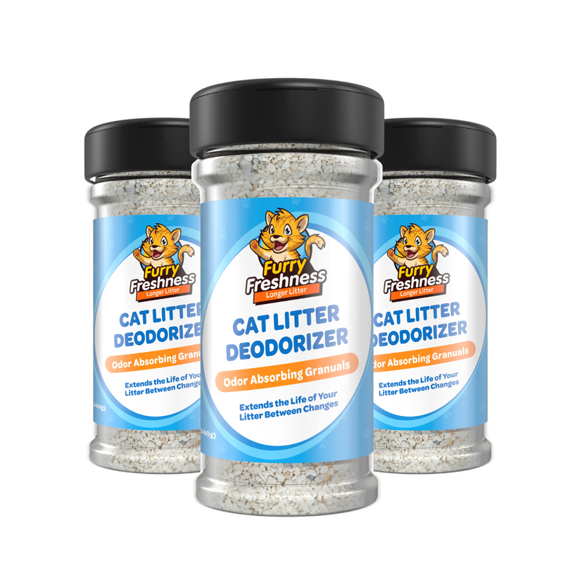 Cat Litter Box Deodorizer - FurryFreshness Premium Stain and Smell Remover